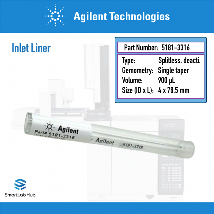 Agilent Liner, Splitless, Taper, Deac, 5PK