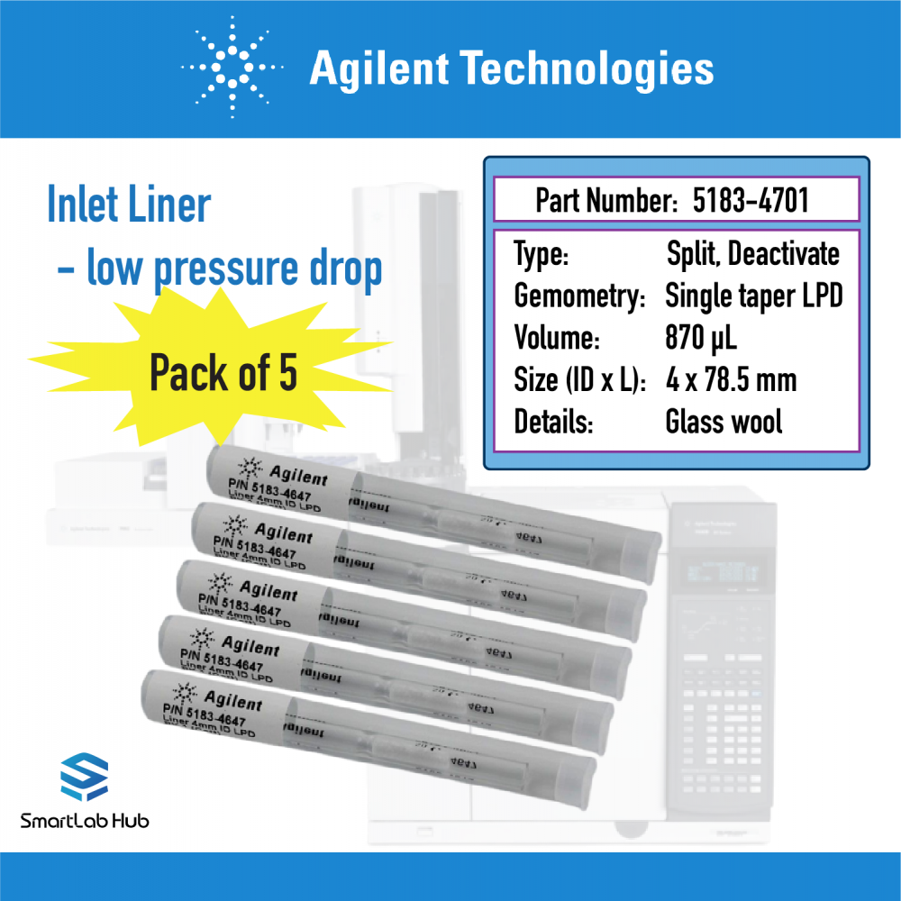 Agilent Liner, GenPurpose, GW Taper, Deac, 5PK