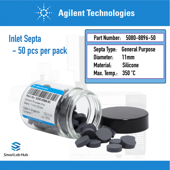 Agilent,Inlet septa,general purpose,gray,11mm,5080-8896-50