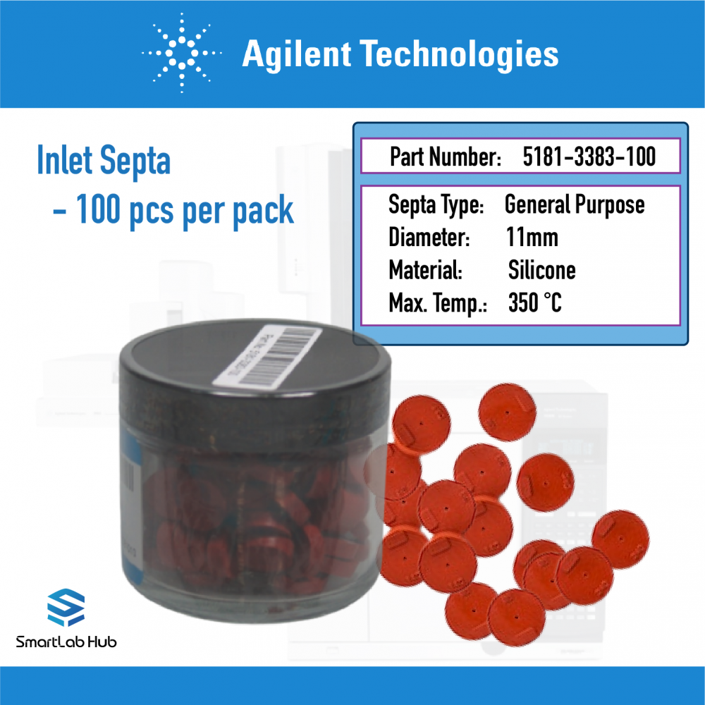 Agilent,Inlet septa,general purpose,red,partial through-hole,5181-3383-100