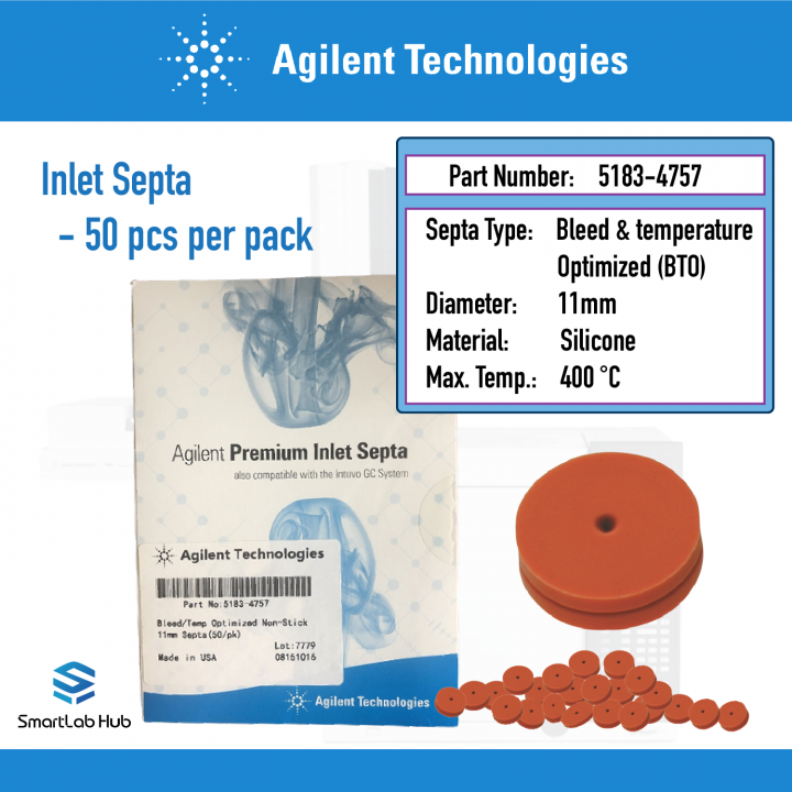 Agilent,Inlet septa,bleed and temperature optimized,BTO,non-stick,11 mm ...