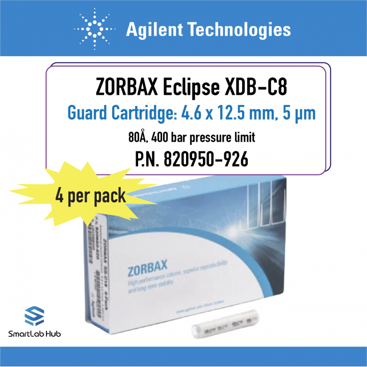 Agilent ZORBAX Eclipse XDB-C8, 80Å, 4.6 x 12.5 mm, 5 µm, 400 bar ...