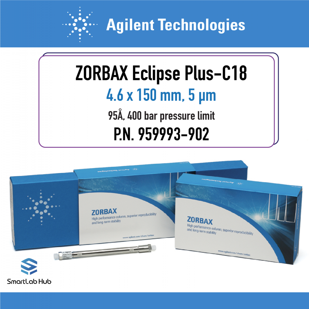 Agilent ZORBAX Eclipse Plus C18, 95Å, 4.6 x 150mm, 5µm
