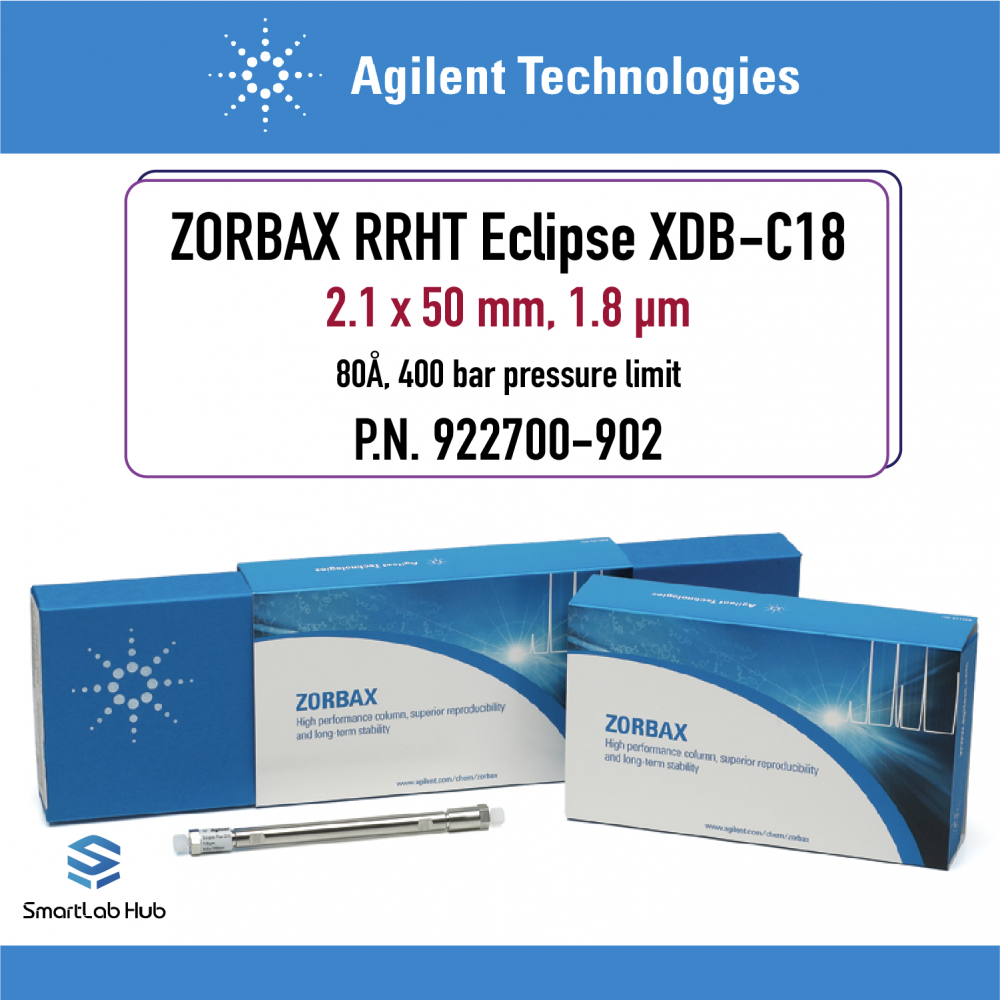Agilent ZORBAX RRHT Eclipse XDB-C18, 80Å, 2.1x50mm, 1.8µm