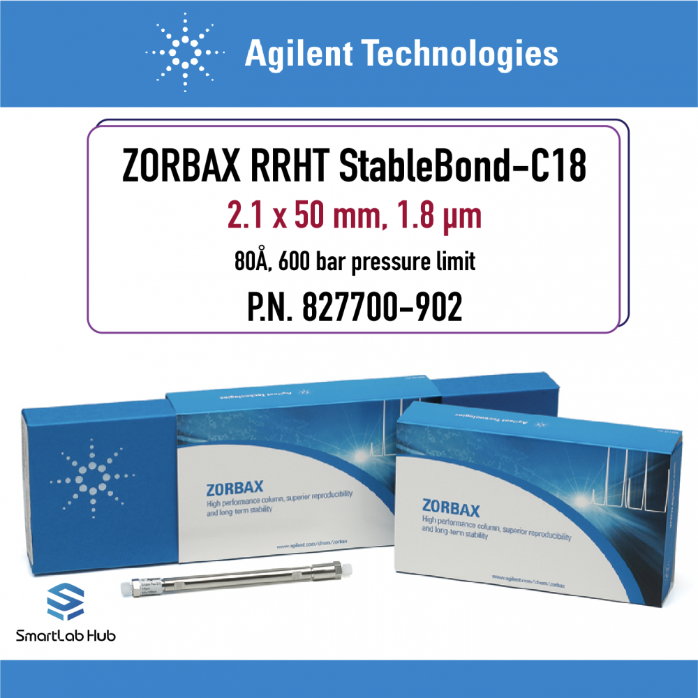 Agilent ZORBAX RRHT StableBond C18, 80Å, 2.1x50mm, 1.8µm