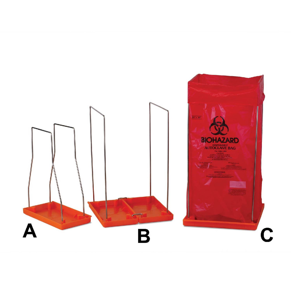 Bel-Art Clavies® Biohazard Bag Holder for 12W x 24 in. H Bags