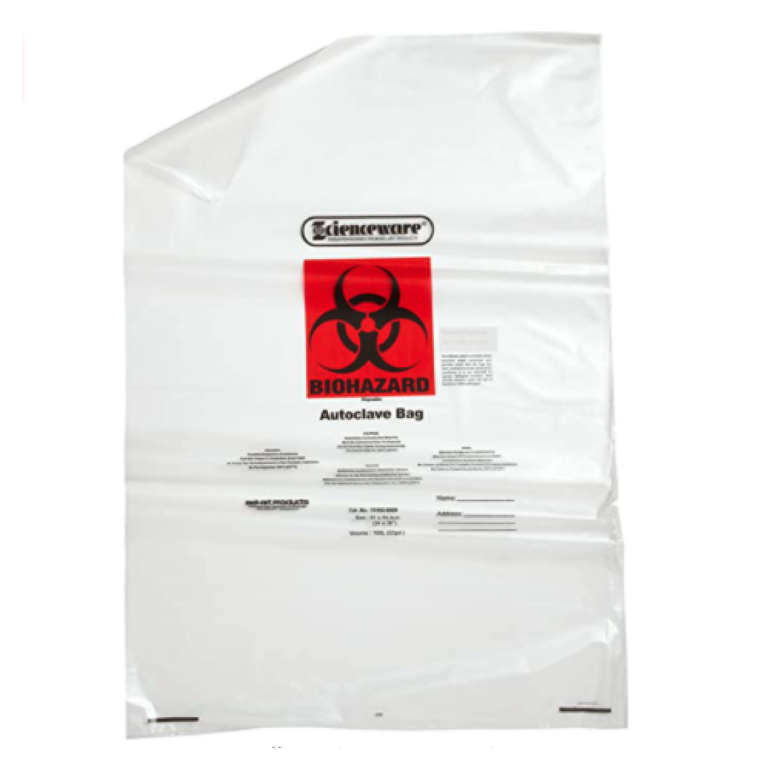 Benchtop Biohazard Bags 100-Pack Red Biohazard Bags - 0.43 Gallon ...