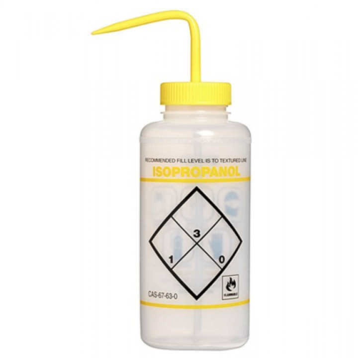 Bel-Art Safety-Labeled 2-Color Isopropanol Wide-Mouth Wash Bottles ...