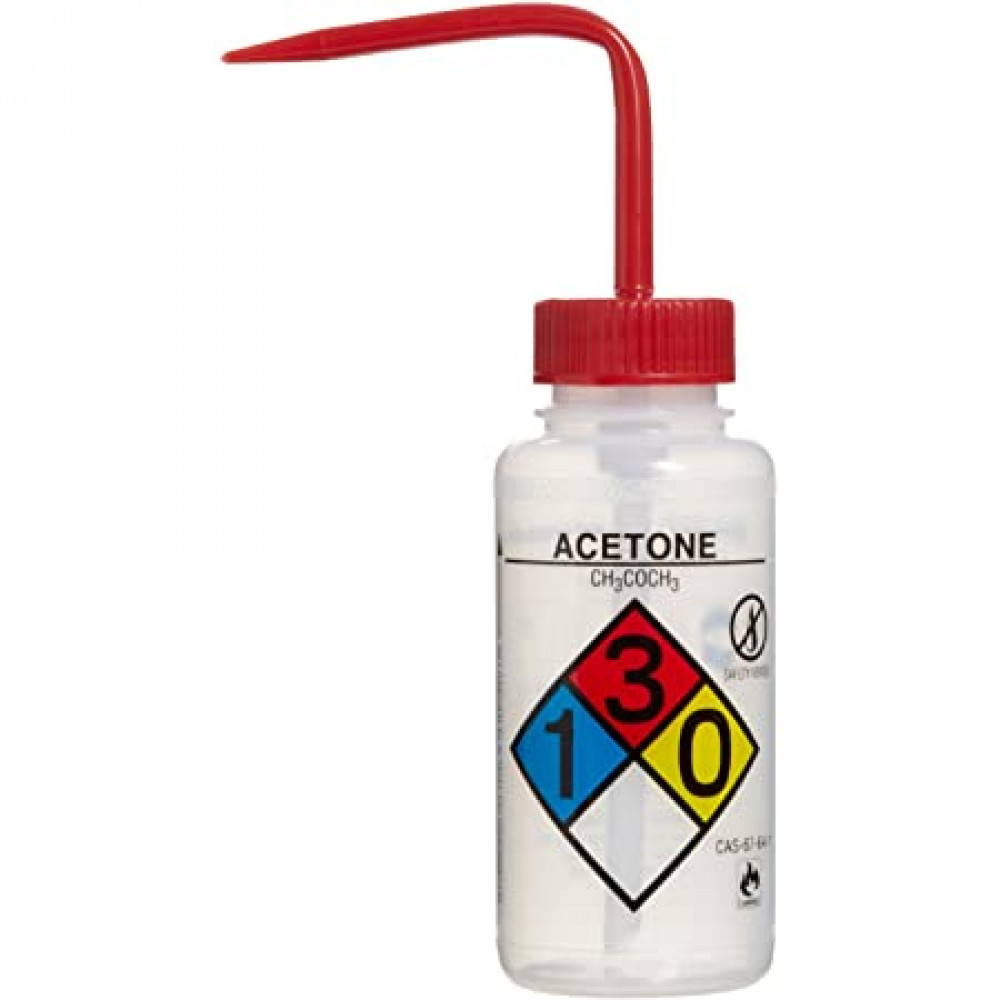 Bel-Art Right-to-Know Safety-Vented / Labeled 4-Color Acetone Wide ...