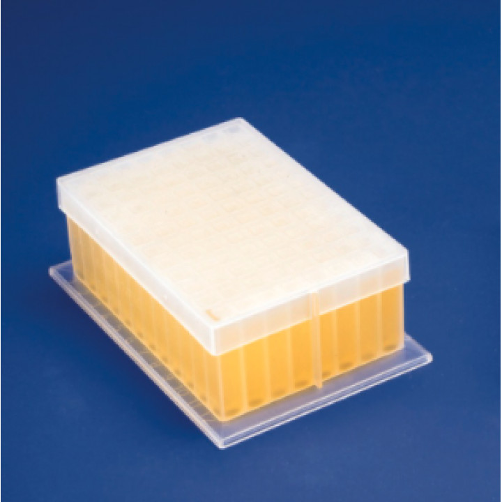 Bel-Art Deep-Well Plate; Sterile, 96 Places, 2ml, Plastic, 5 x 3⅜ x 1⅝ ...